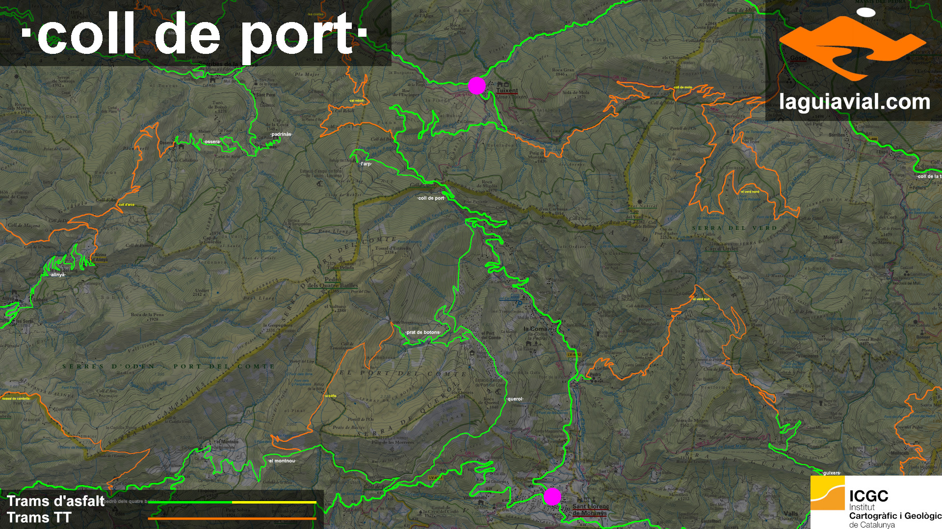 Les Millors Rutes, Coll de Port Tram en moto LA GUIA VIAL