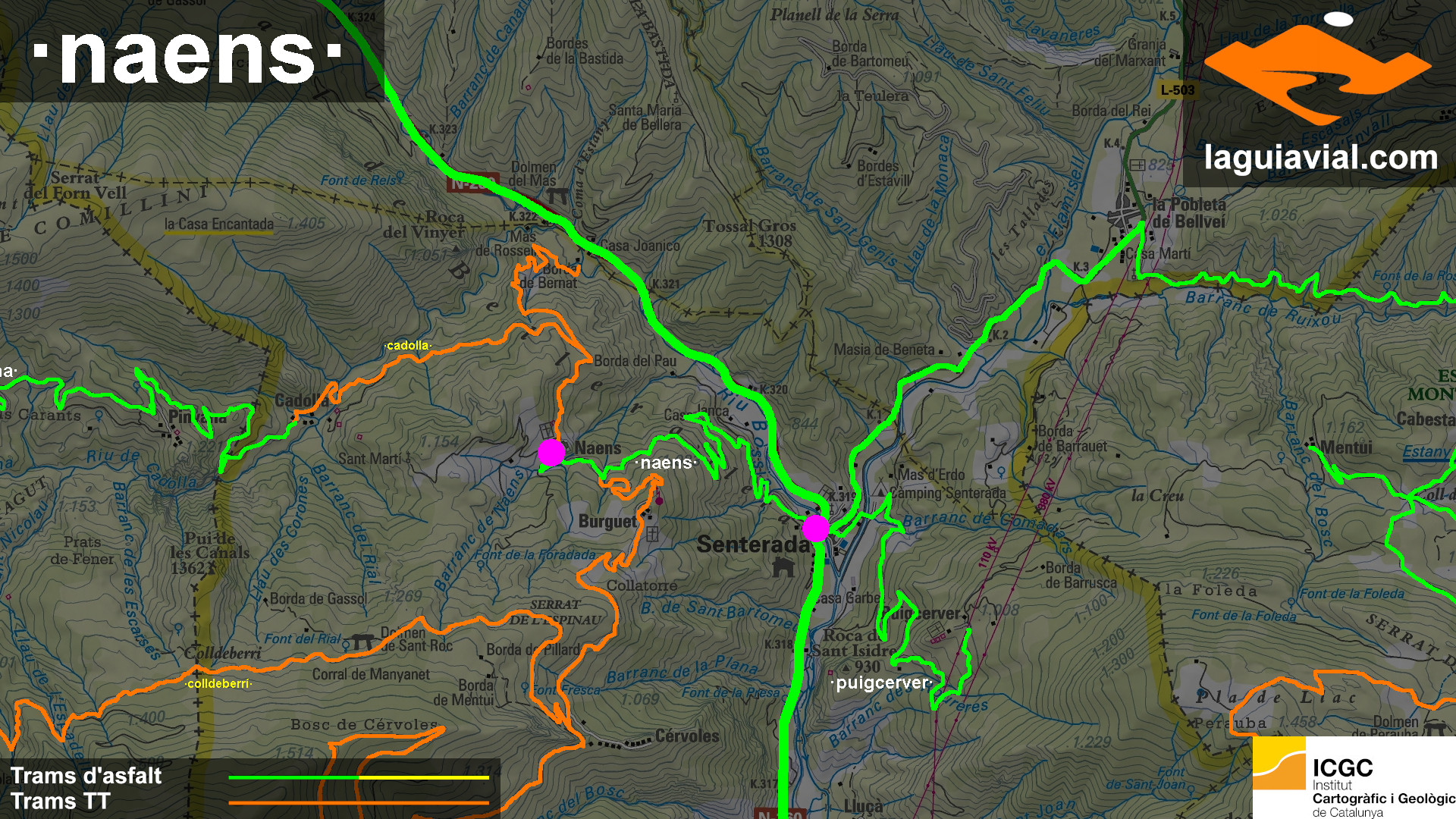 Les Millors Rutes, Naens Tram en moto LA GUIA VIAL